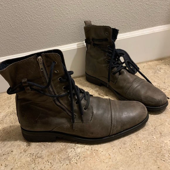 Aldo | Shoes | Dapper And Head Turning Dark Grey Zip Up Aldo Boots ...